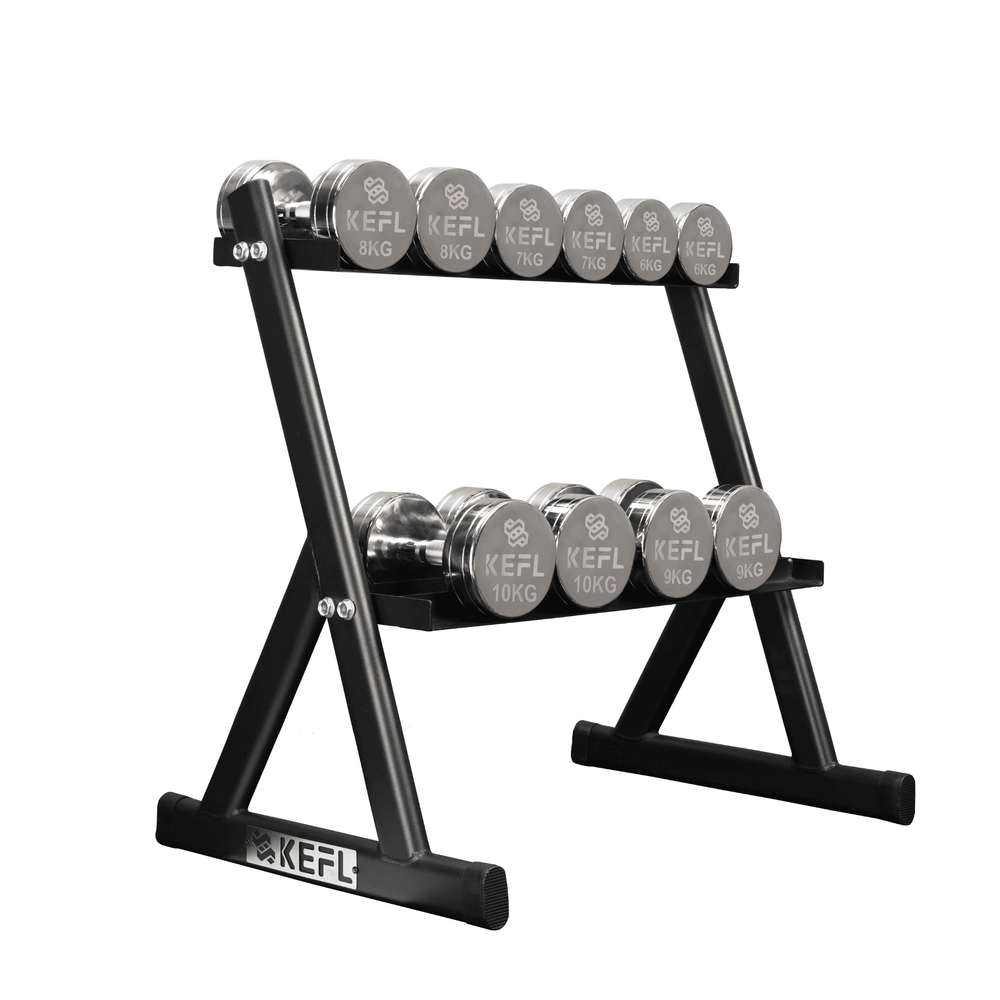 2 Tier 150KG Dumbbell Rack | Durable & Space-Saving