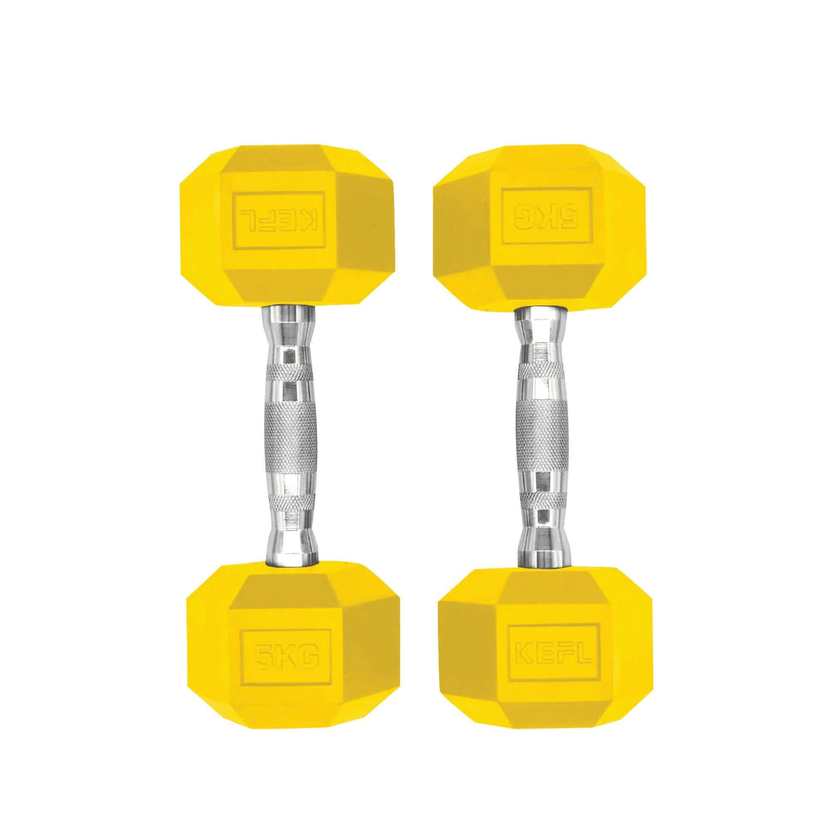 KEFL Coloured Hexagonal TPE Dumbbells | KEFL
